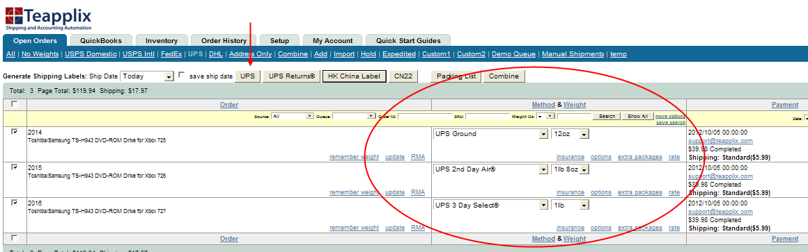 UPS Online API (PDF) | Teapplix Help