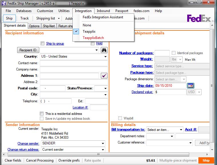FedEx | Teapplix Help