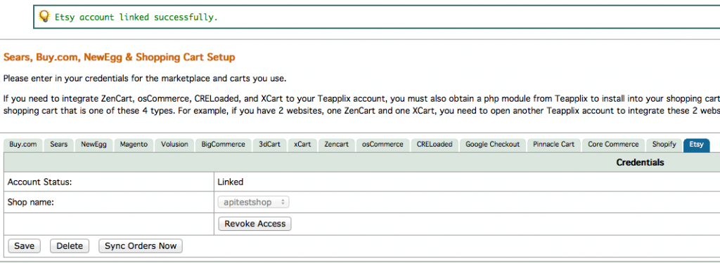 Etsy | Teapplix Help